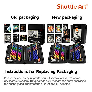 124 PCS Drawing Kit, Shuttle Art Professional Drawing Supplies with Sketch, Charcoal, Colored, Graphite, Pastel Pencils & Sticks, Complete Drawing Tools and Paper Pads in Zipper Case for Artists& Kids