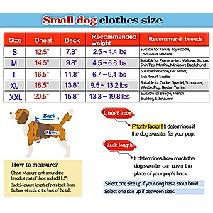 LNOJENR 2 Pieces Winter Dog Clothes Pet Coat, Plush Dog Jacket for Small/Medium Dogs, Thick Velvet Dog Sweater for Girl or Boy, Soft and Warm Pet Puppy Pajamas (XL), Green and Orange