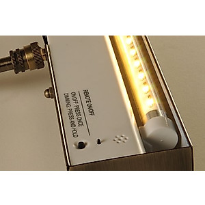 Concepdesigns Picture Light, Battery Operated Picture Light, Dimmable Wireless Picture Lights for Wall, Art Light, Library Light Battery Operated with Remote Control - 11.5 inches, Polished Brass