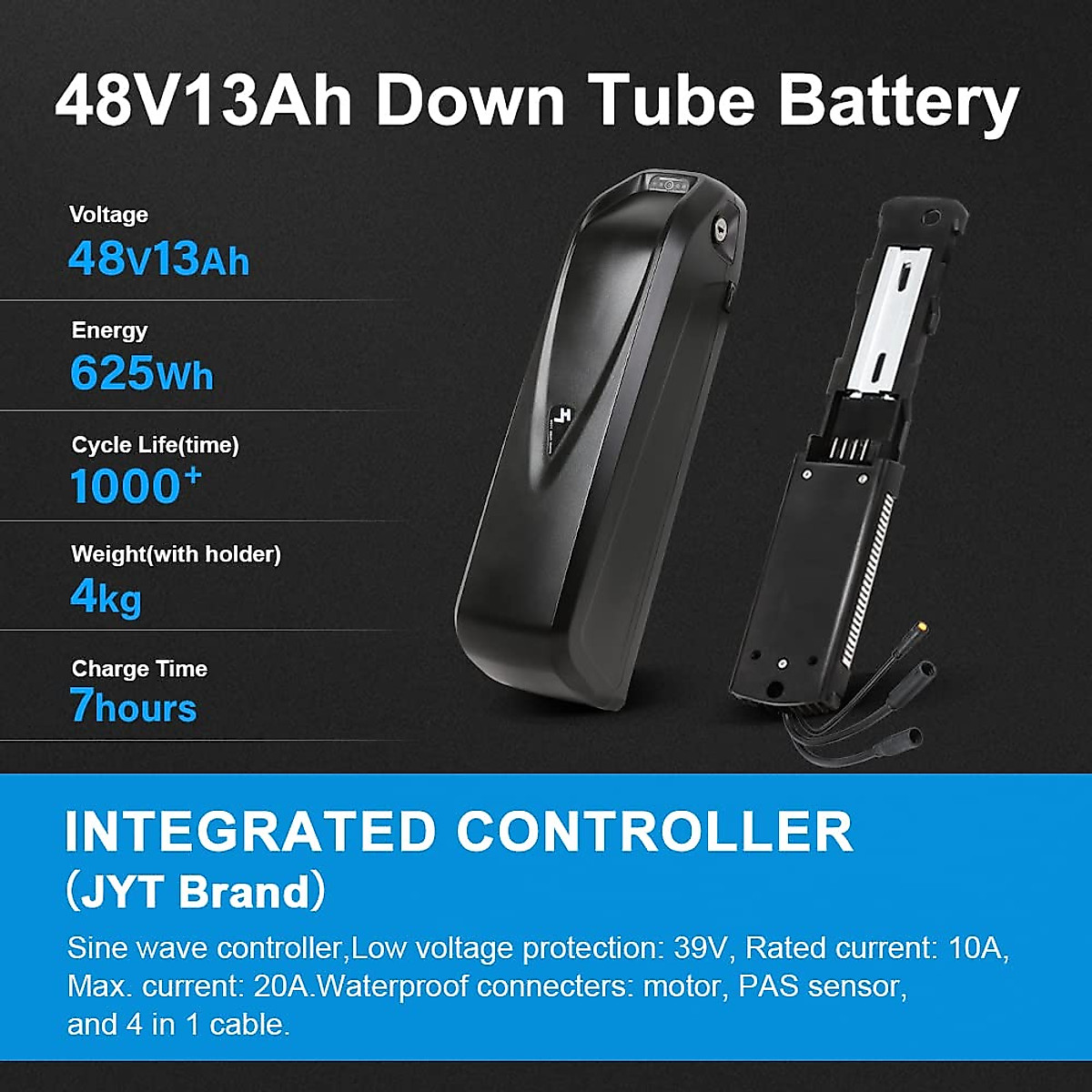 YS YOSE POWER 26 inch e-Bike Conversion kit 48V500W Rear Motor with 48V13Ah Lithium Battery Screwed brushless Motor Integrated Controller LED Display Pedal Sensor Electric Bike hub Motor 500w