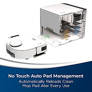 BISSELL ReadyClean Wet/Dry Mopping Hard Floor Robot, Auto-Pad Change Technology, LiDAR Advanced Home Mapping, WiFi- App Connection,Smart Docking,3571