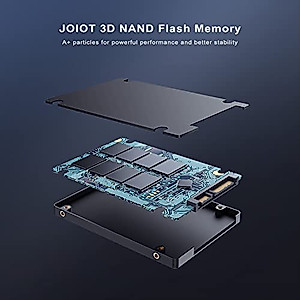 JOIOT 512GB SSD Internal Solid State Hard Drive, 3D NAND 2.5inch SATA III 6GB Internal SSD, Up to 550MB/s, Upgraded Performance for PC Laptop Game Creation