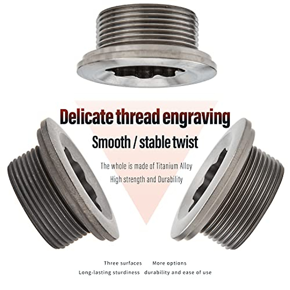 TiTo Titanium Bike Crank Cover M20 Screw Titanium Alloy Bicycle Crank Arm Fixing Bolt Thread Cover Cap for Road Bike MTB（Sandblasting）