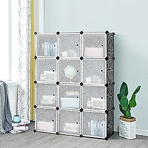 HAPPYGRILL Portable Closet Wardrobe Clothes Cabinet Bedroom Armoire DIY Storage Organizer Cubes for Bedroom Travel