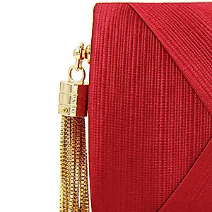 LIFEWISH Tassel Evening Bags Clutch Purses for Women for Wedding Prom Night out Party