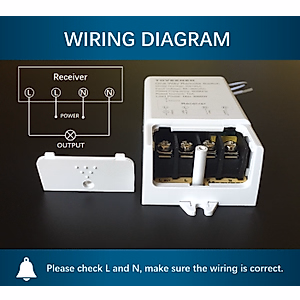 TOVEENEN Wireless Switch 400ft Long Range Wide Voltage 85~265V Large Load Remote Control for Lights Pumps Water Heaters Vacuum(2 Remote)