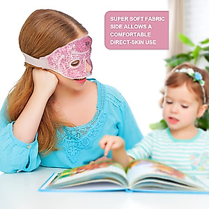 CONBELLA Ice Face Mask for Woman Man, Hot or Cold Gel Bead Ice Mask for face with Eye Holes & Soft Plush Backing, Ice Gel Freezer Eye Mask for Puffy Eyes, Redness, Headaches, Stress (#43 Green)