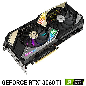 ASUS KO NVIDIA GeForce RTX 3060 Ti V2 OC Edition 8GB GDDR6 Gaming Graphics Card- PCIe 4.0, 8GB GDDR6 memory, LHR, HDMI 2.1, DisplayPort 1.4a, Axial-tech Fan Design, 0dB technology, Enduring capacitors