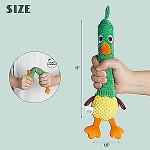 Nocciola 2 in 1 Squeaky Duck Dog Toy: Cute Stuffed Dog Chew Toys with Large Durable Rubber Squeaker for Aggressive Chewers, Large, Medium Small Dogs, Plush Crinkle Pet Puppy Supplies