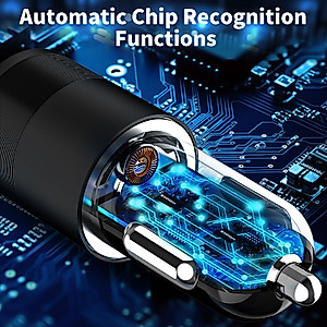 【MFi Certified】 iPhone 15 Fast Car Charger, KYOHAYA 72W Dual PD Power Cigarette Lighter USB-C Car Charger Fast Charging + 2Pack Type-C Cable for iPhone 15 Pro/15 Pro Max/Galaxy S24/S23/Pixel/iPad Pro