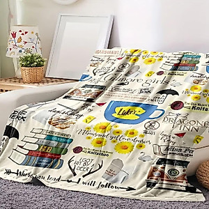 Gilmore Blanket Girls, Gilmore Fleece Throw Blanket, Movies Blanket, Soft Blanket with Gilmore-Inspired Patterns, Blankets Gifts for Halloween, Christmas, Birthday Fleece Blankets All Seasons 30"x40"