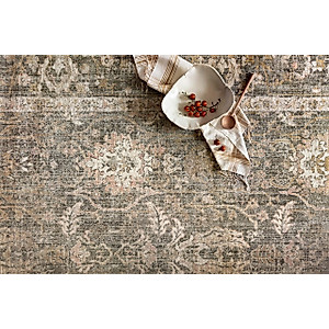 Loloi Chris Loves Julia x Rosemarie Collection ROE-01 Area Rug 7'-10" x 10' Sage/Blush Rectangular