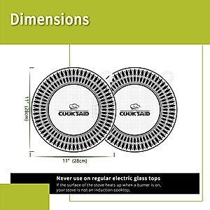Cook's Aid 2 Pcs Induction Cooktop Protector Mat - (Magnetic) Induction Stove Protector - for Induction Stove, Multifunctional Silicone Mats - for Cooktop Cover, Microwave mat, Trivet