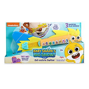 WowWee Baby Shark's Big Show! EEL-ectric Guitar – Interactive Musical Toys for Toddlers – Lights and Sounds Toy Guitar