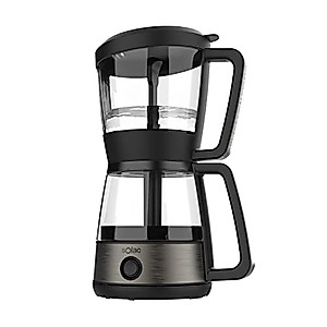 Solac SIPHON BREWER 3-in-1 Vacuum Coffee Maker, Tea Brewer & Water Boiler, Brushed Stainless Steel and Black, 30 oz