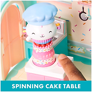 Gabby's Dollhouse, Bakey with Cakey Kitchen with Figure and 3 Accessories, 3 Furniture and 2 Deliveries, Kids Toys for Ages 3 and up