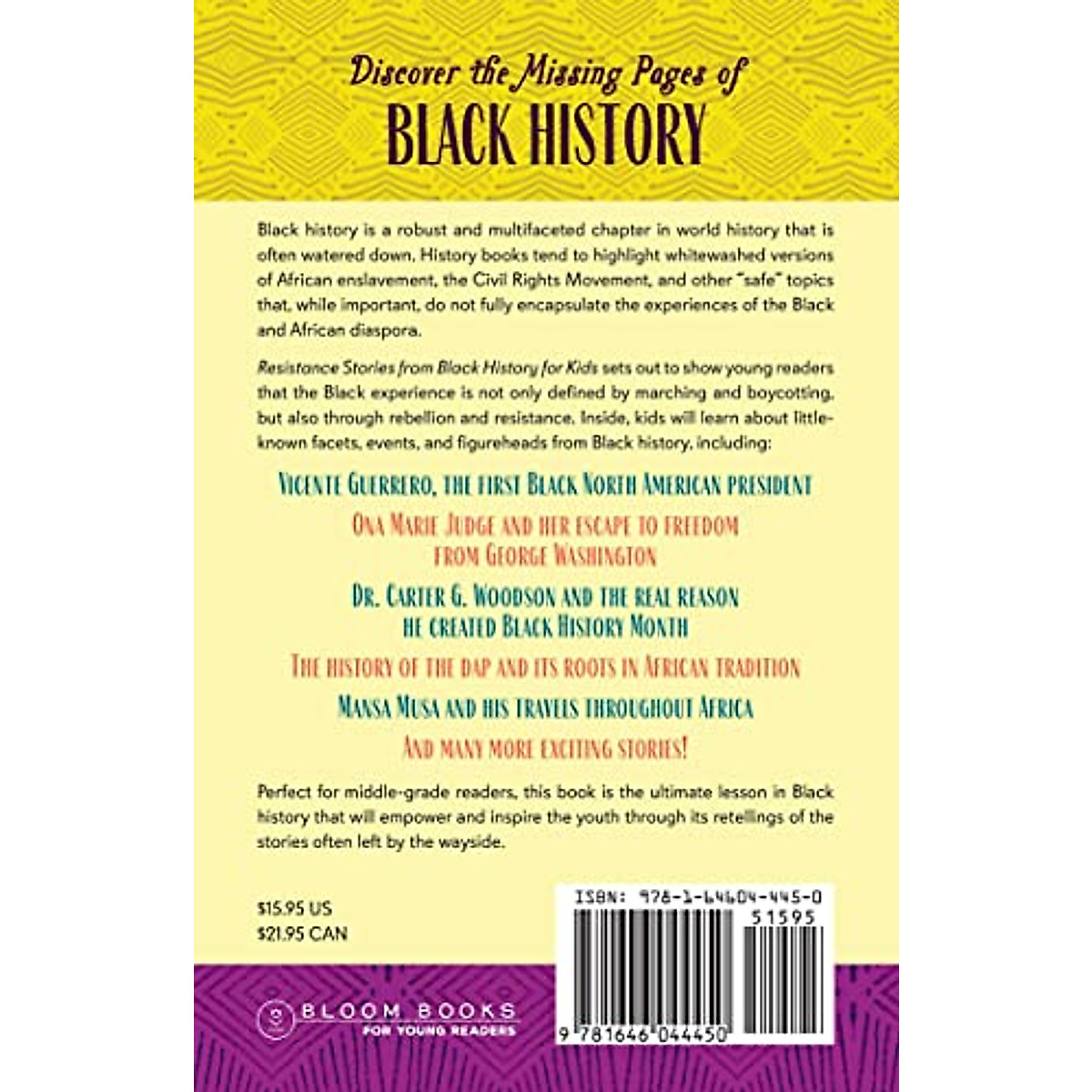 Resistance Stories from Black History for Kids: Inspiring People and Events That Every Kid Should Know (Includes Stories about Rosa Parks, the Black ... Junior's "I Have a Dream" Speech, and More)