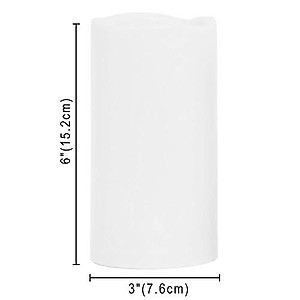 salipt LED Multi Colored Flameless Candles, LED Flickering Candles Set of 6 (H 6" xD 3") Battery Operated Candles,Waterproof Flameless Candles, Resin Plastic, Indoor Outdoor Use for Gifts Halloween