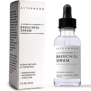 Asterwood Bakuchiol Serum for Face; Retinol Alternative, Hydrating Facial Skin Care Product, Plumping Anti-Aging Face Serum, Anti-Wrinkle Serum 29ml/1 oz