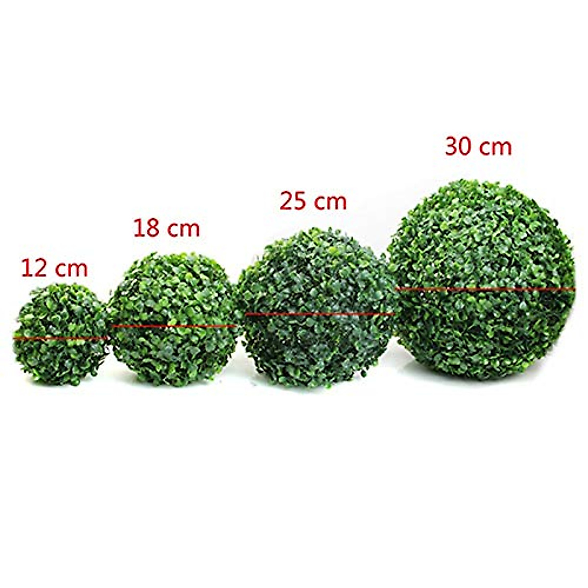 junshi11 Artificial Plant Topiary Ball Faux Boxwood Decorative Balls for Home Office Desk Table Room Decoration, Garden Wedding Decor, Indoor Outdoor Artificial Plant Ball 12 cm