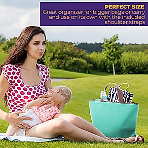 ChangePal Small Crossbody Diaper Changing Bag with Waterproof Portable Changing Pad and Refillable Wipes Pouch