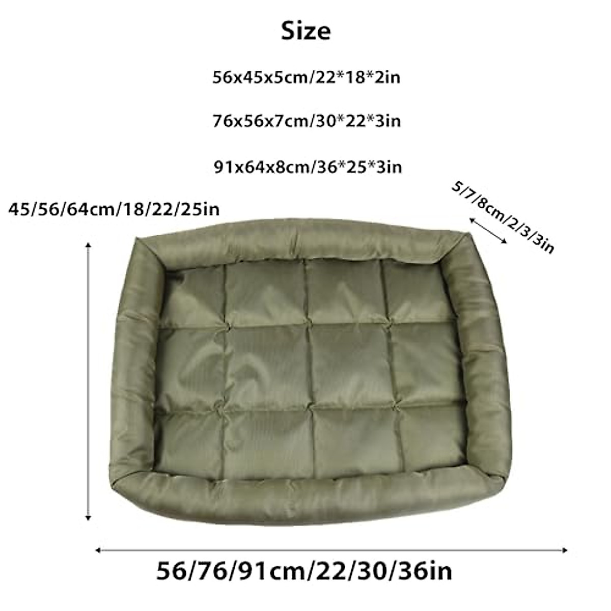 Pet Bed Oxford Cloth Square Pet Bed for All Seasons Cat Kennel Kennel Pet Mattress Suitable for Sleeping Pet Mats