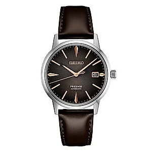 SEIKO Men's Brown Dial Leather Band Automatic Watch