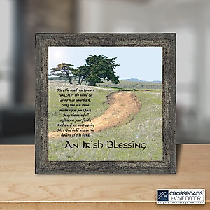 Irish Blessing Wall Decor, May The Road Rise Up to Meet You, Celtic Decor Home Blessing Sign, Irish Gifts for Women. Irish Wall Decor, House Warming Presents for New Home 8586BW