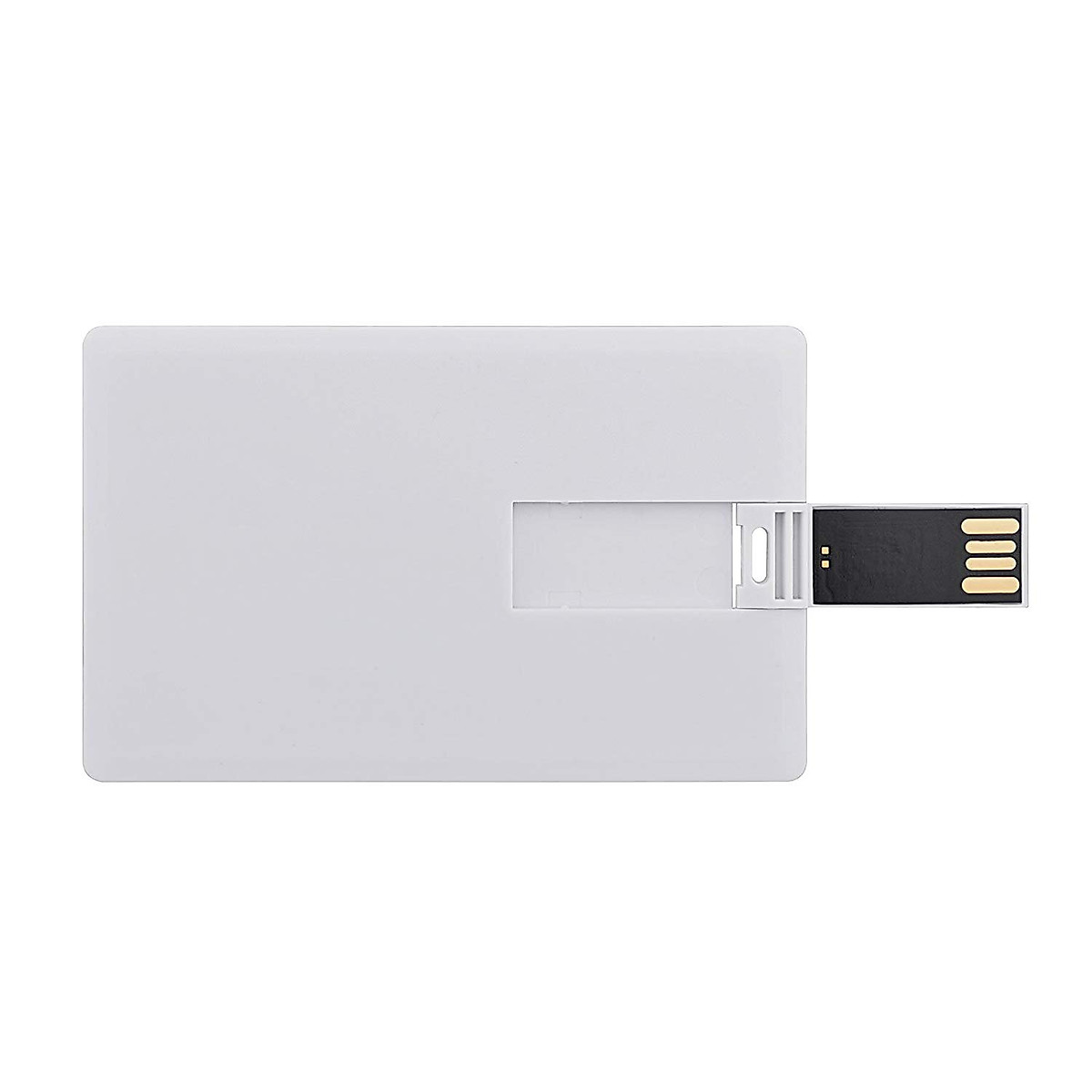 Custom Logo USB Flash Drives Credit Card Bank Card Shape Logo Personalized Flash Drive Thumb Drive Memory Stick Key Credit USB Drive - Bulk Flash Drives, White Card(16 GB, 50 Pieces)