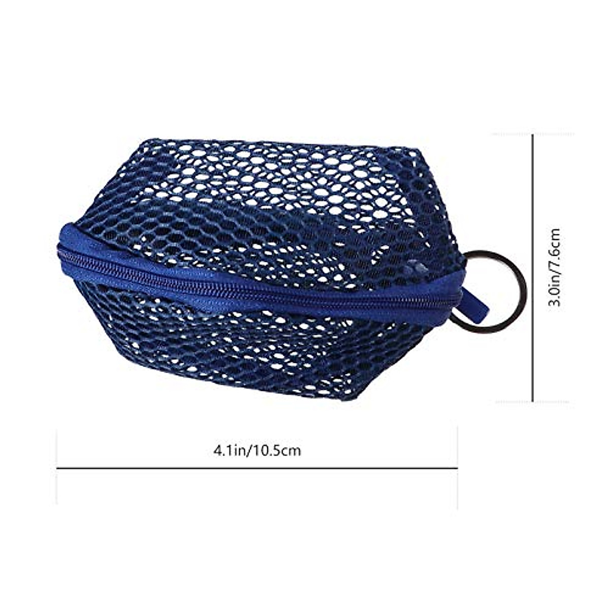 ABOOFAN Small Zipper Mesh Makeup Pouch Bags with Keychain Mini Coin Bag Wallet Cosmetic Small Storage Bag Transparent Travel Toiletry Bag for Women