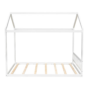 Merax Queen Size Wooden House Bed with Headboard