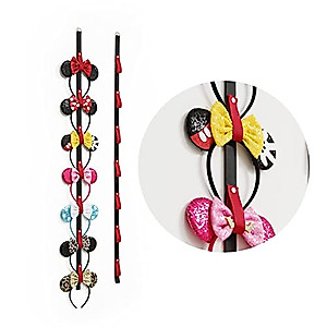 Nuolich 2Pcs Mouse Ears Headband Holder Hanging Wall Display Decor Bow Headpiece Hair Accessories Hanger Organizer