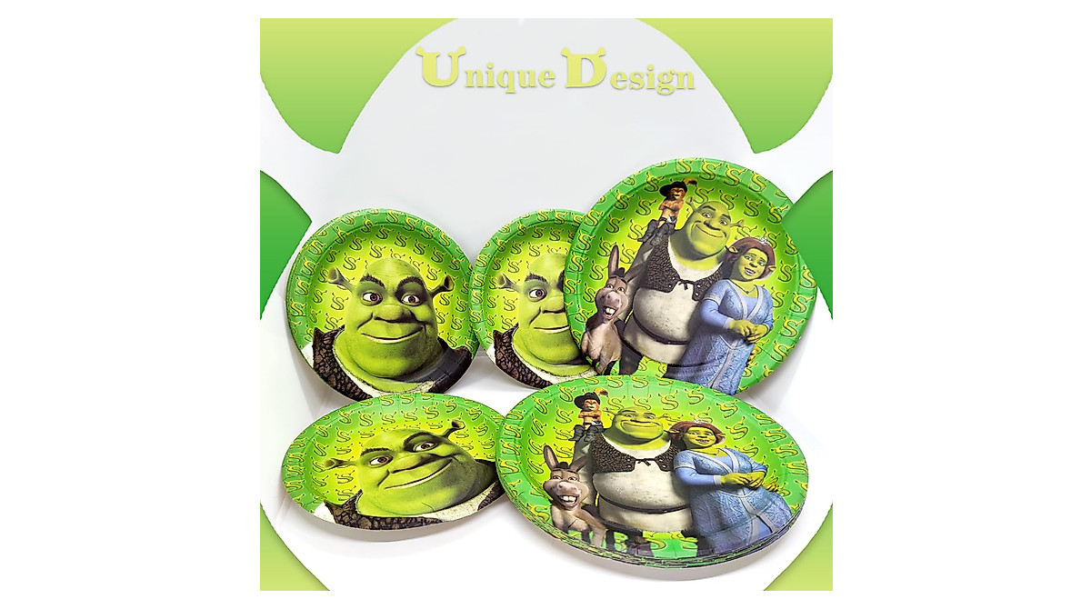 Shrek Birthday Plates: 24 Disposable Party Supplies 7 & 9 Inch