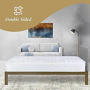 Greaton 8 1/2 inch Medium Firm Double Side Mattresses with Utmost Comfort, Both Sides Usable, Helps to Maintain Proper Body Posture, Full XL, Beige