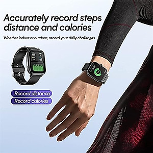 Smart Watch,1.69" Ultra Retina Screen Fitness Tracker,All Day Heart Rate and Blood Oxygen Monitoring,Over 110+Sport Modes with IP67 Waterproof,12Mm Ultra Thin Alloy Body for iOS Android,Gold