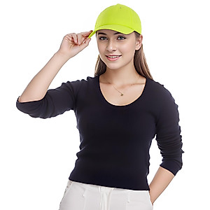 Men Waterproof Baseball Cap Windproof Golf Cap Adjustable Tennis Foldable Hat for Women Outdoor Sports Adjustable Hat. Neon Green