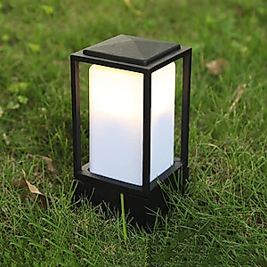 MODEBHD Waterproof Simple Modern Outdoor Table Lamp Floor Lamp Villa Garden Landscape Lantern Lawn Bollard Lamp E27 Decoration Illumination Street Post Light Column Lamps