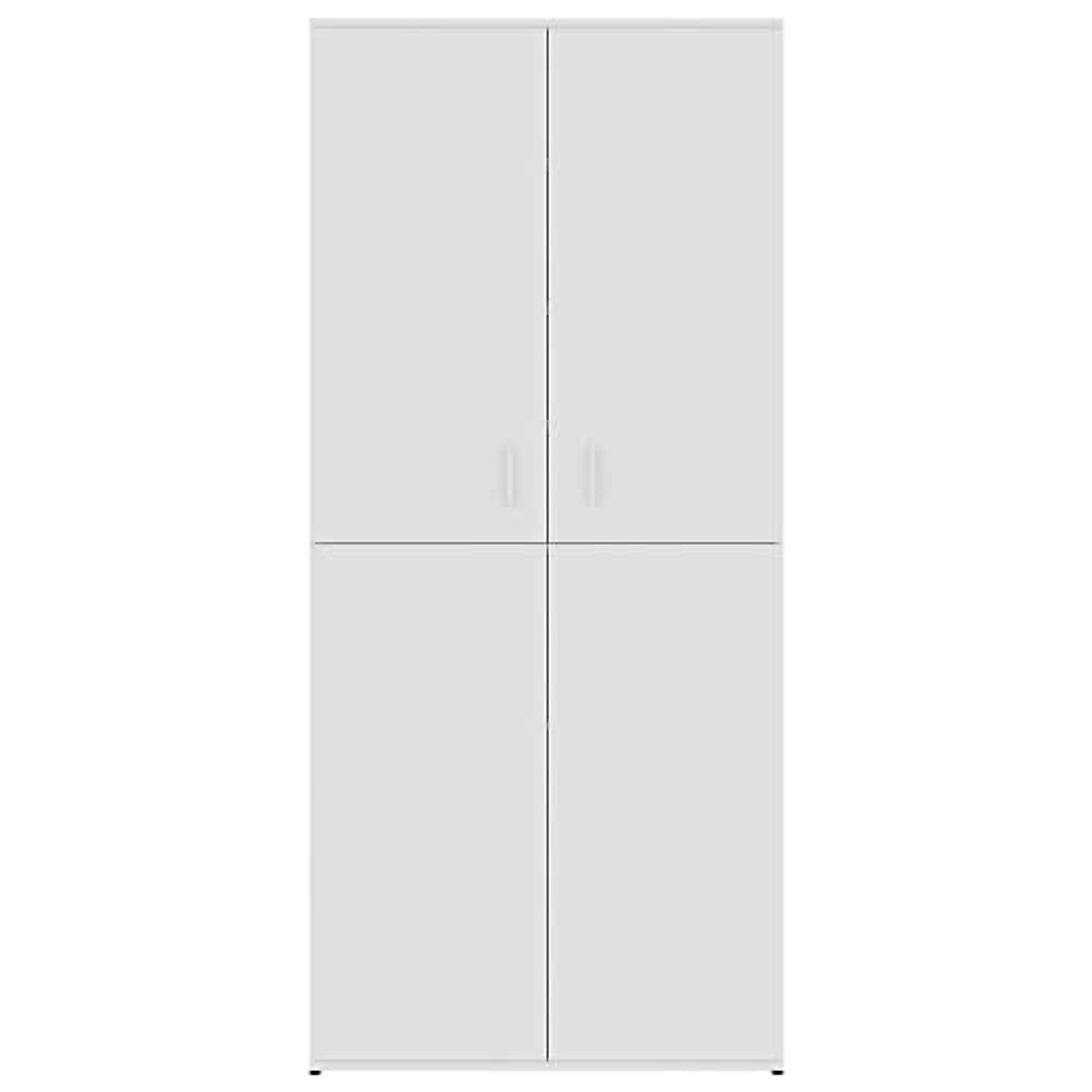 GOLINPEILO Modern Shoe Storage Cabinet with 2 Doors, 6 Shelves and a Hanging Rod, 31.5"x15.4"x70.1" Wood Shoe Storage Cabinet White for Entryway, Porch