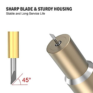 Premium Fine Point Blade With Housing Works Perfectly for Cricut Maker 3/Maker/Explore 3/Air 2/Air/One, Gold,Likart Premium Fine Point Cut Housing for Cricut Cuts Glitter Vinyl/Cardstock/Faux Leather/Adhesive Foi/Vellum,And More