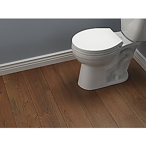 DELTA -FAUCET Morgan Round Front Slow-Close White Toilet Seat with Non-Slip Seat Bumpers, White 801903-WH