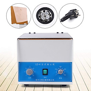 LD-4 Electric Lab Benchtop Centrifuge, 4000RPM 4 Tubes x 100ml Centrifuge Machine with Timer and Speed Control for Lab