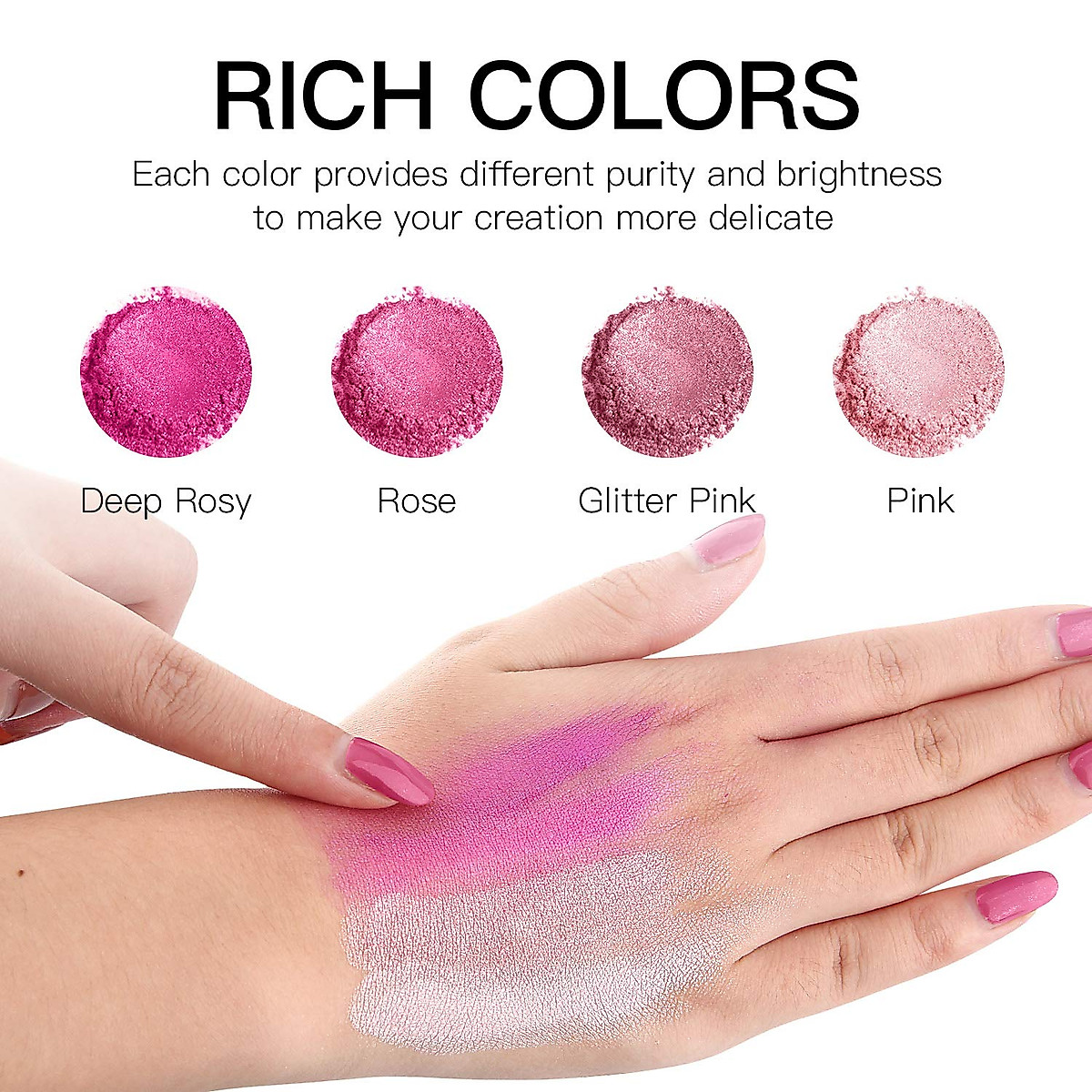 Mica Powder, Epoxy Resin Pigment Powder, Natural Cosmetic Grade Mica Powder for Epoxy/Bath Bombs/Candle/Soap Making/Lip Gloss, Resin Colorant Dye, Soap Coloring, Epoxy Resin Color Pigment (5g/Bag)