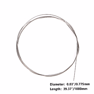 BQLZR 2x Piano Accessories Steel Wire 1m Piano Strings 13# Silver Replacement Strings