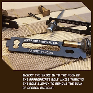 OST MINI CLEANING CARBON SCRAPER TOOL - Modern Sporting Gun Cleaning Tool - Carbon Remover for Guns Cleaning Kit Accessories Emergency Cleaning Tools - Compact Cleaner w/Shock Cord Attachment