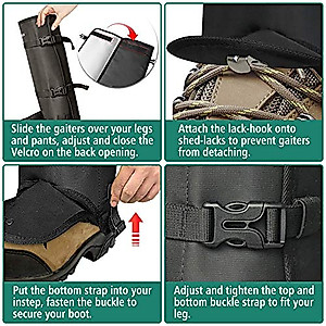 IC ICLOVER 62 Inch Snake Tongs+ Large Snake Guards, Heavy Duty Standard Reptile Snake Tongs Grabber Catcher, Lightweight Stab-Resistant Snake Gaiters Proof Leggings, Snakes Bite Proof Protection