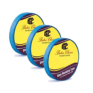 Bates- Painters Tape, 0.7 inch Paint Tape, 3 Pack of Painter Tape, Painting Tape, Masking Tape, Blue Masking Tape, Painting Supplies, Wall Safe Tape, Paint Tape, Blue Painter Tape, Tape for Drop Cloth