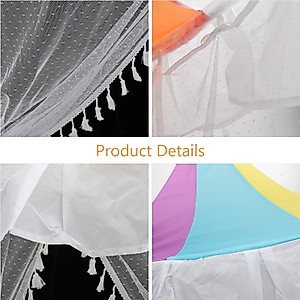 VOSAREA Rainbow Bed Canopy Half-Round Dome Reading Corner Tent Decorative Mosquito Net for Toddlers -1.2m