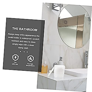 Zerodeko 2pcs Cotton Swab Box Cotton Round Holder Cotton Swabs for Makeup Round Container with Lid Storage Canister Desktop Cosmetics Box Cotton Swab Holder Toothpick Organizer Resin