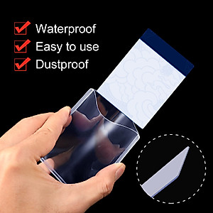 100 Pieces Baseball Card Holder Sleeve Plastic Hard Card Sleeve Plastic Card Protector Holder for Baseball Card, Football Card, Sport, 3 x 4 Inch (Clear)