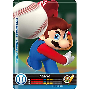 Nintendo Mario Sports Superstars Amiibo Card Baseball Mario for Nintendo Switch, Wii U, and 3DS